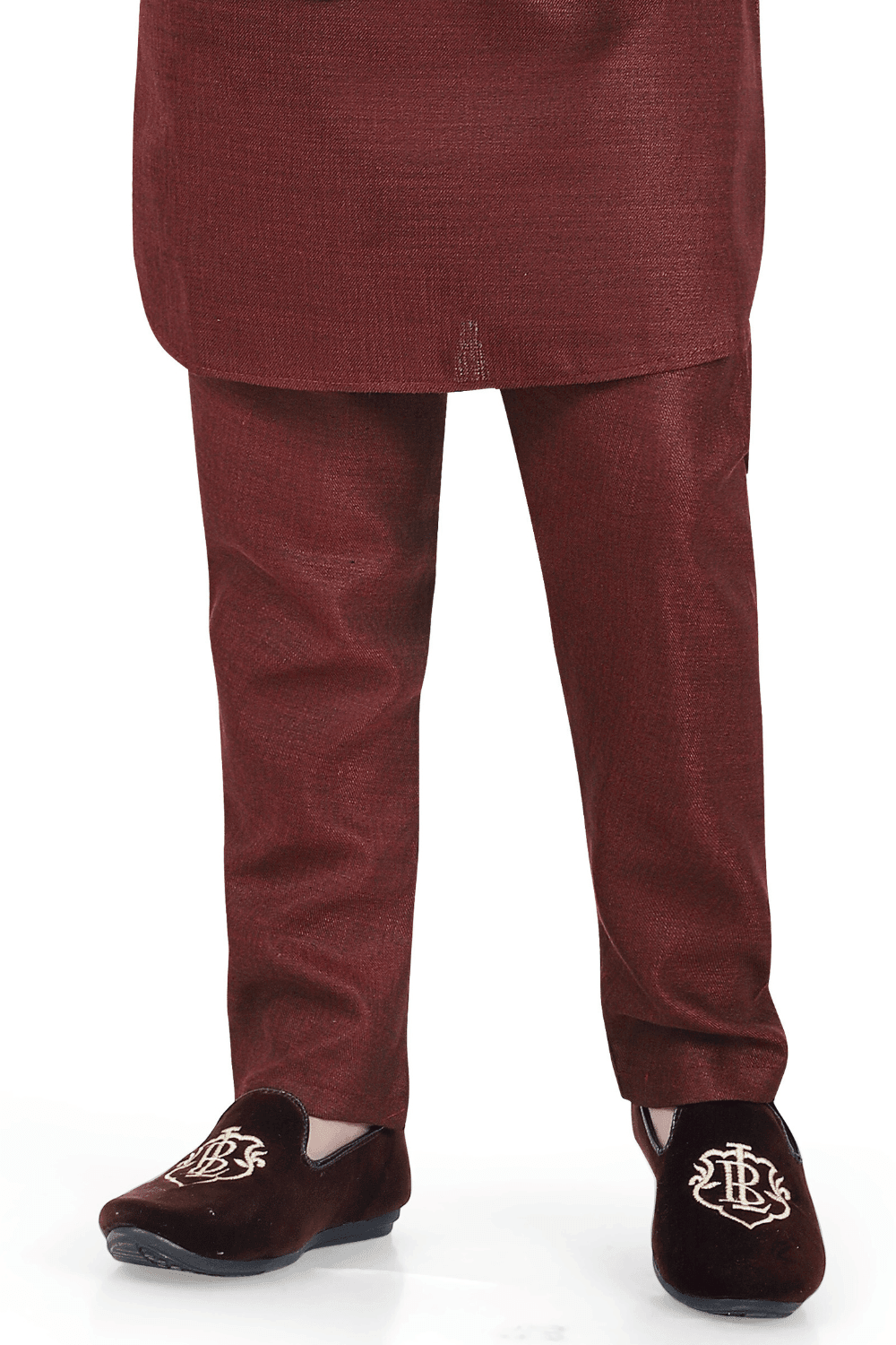 Maroon with Multicolor Digital Print and Thread Weaving work Waist Coa ...
